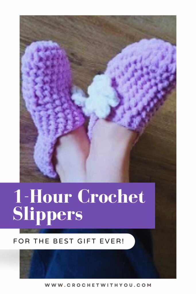 1-Hour Crochet Slippers for the Best Gift Ever!