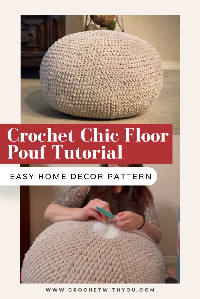 Crochet Chic Floor Pouf Tutorial - Easy Home Decor Pattern