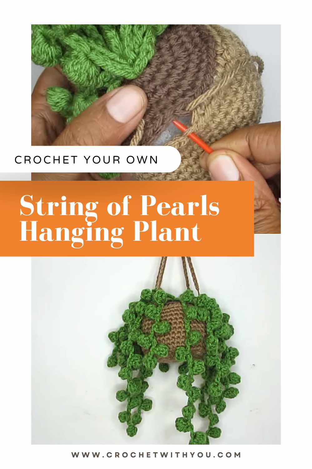 Crochet Your Own String of Pearls Hanging Plant