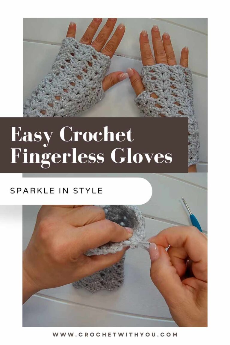 Easy Crochet Fingerless Gloves Tutorial: Sparkle in Style – Crochet ...