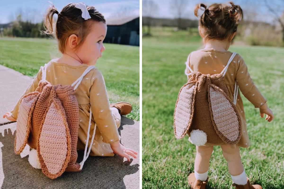 How to Crochet a Backpack with Bunny Ears