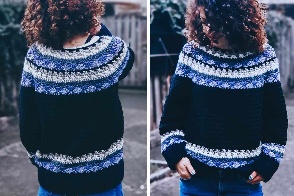 How to Crochet this Snowflakes Sweater