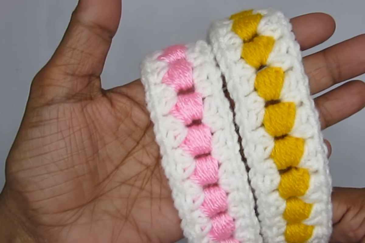 For Beginners! Dotted Bead stitch Crochet Hairband