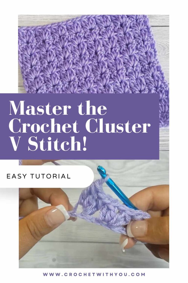 Master the Crochet Cluster V Stitch - Easy Tutorial
