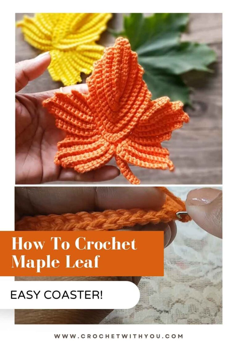 Easy Coaster! How To Crochet Maple Leaf