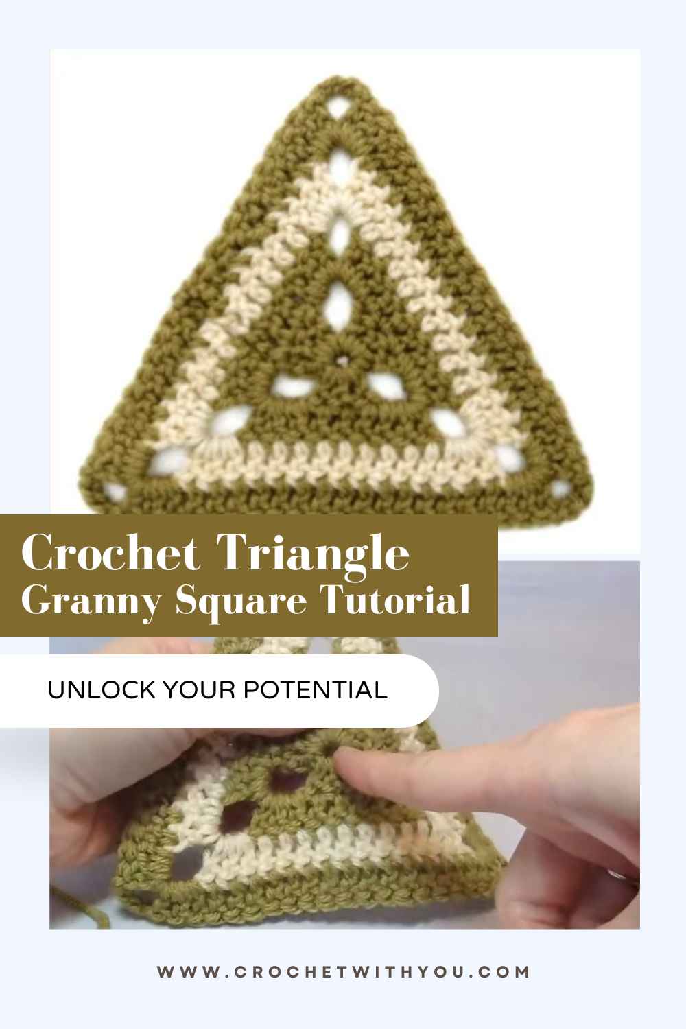Crochet Triangle Granny Square Tutorial
