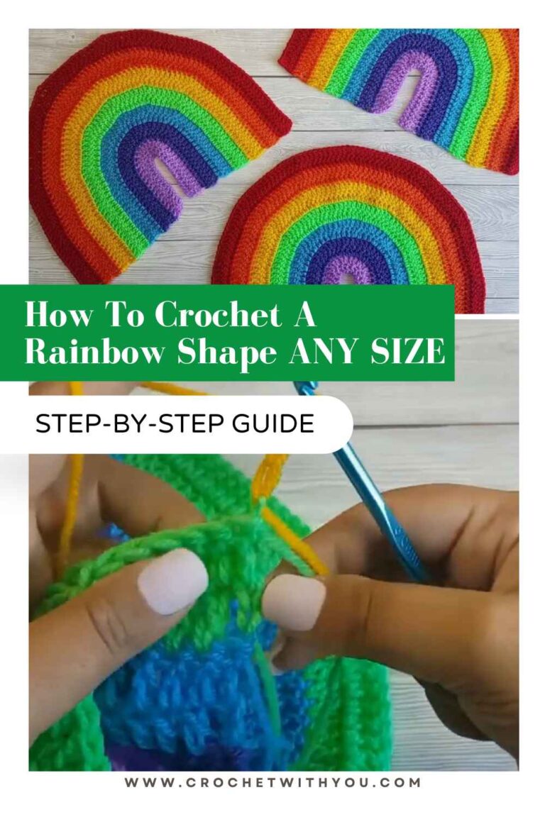 How To Crochet A Rainbow Shape ANY SIZE